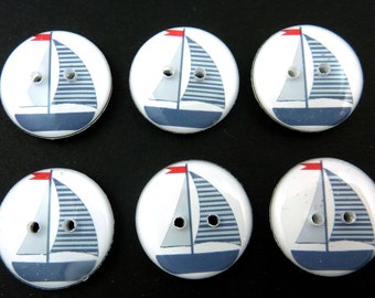 Sailboat Buttons | Etsy