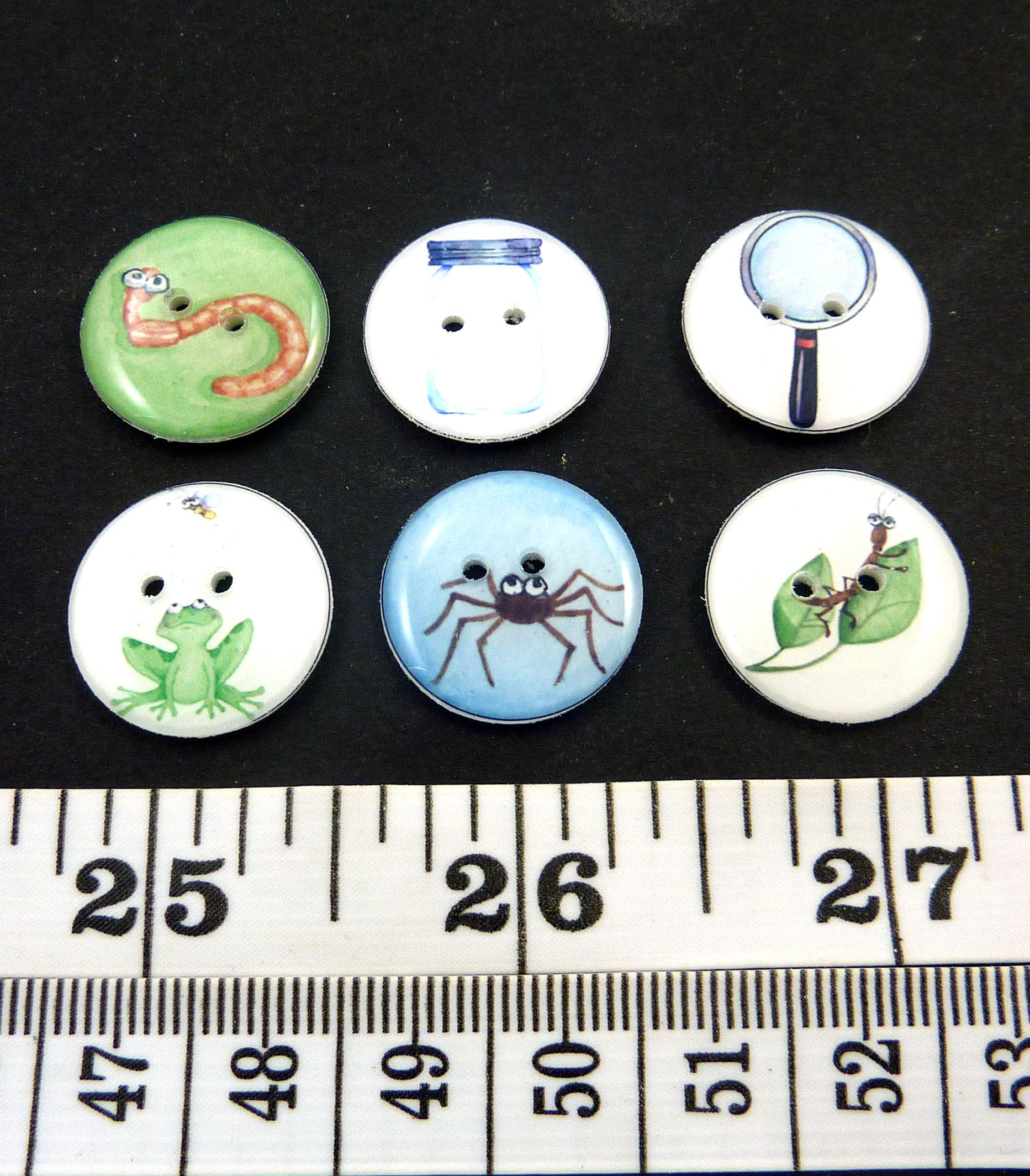 6 Bug Buttons. Bug Collector Decorative Novelty Buttons. 6 | Etsy