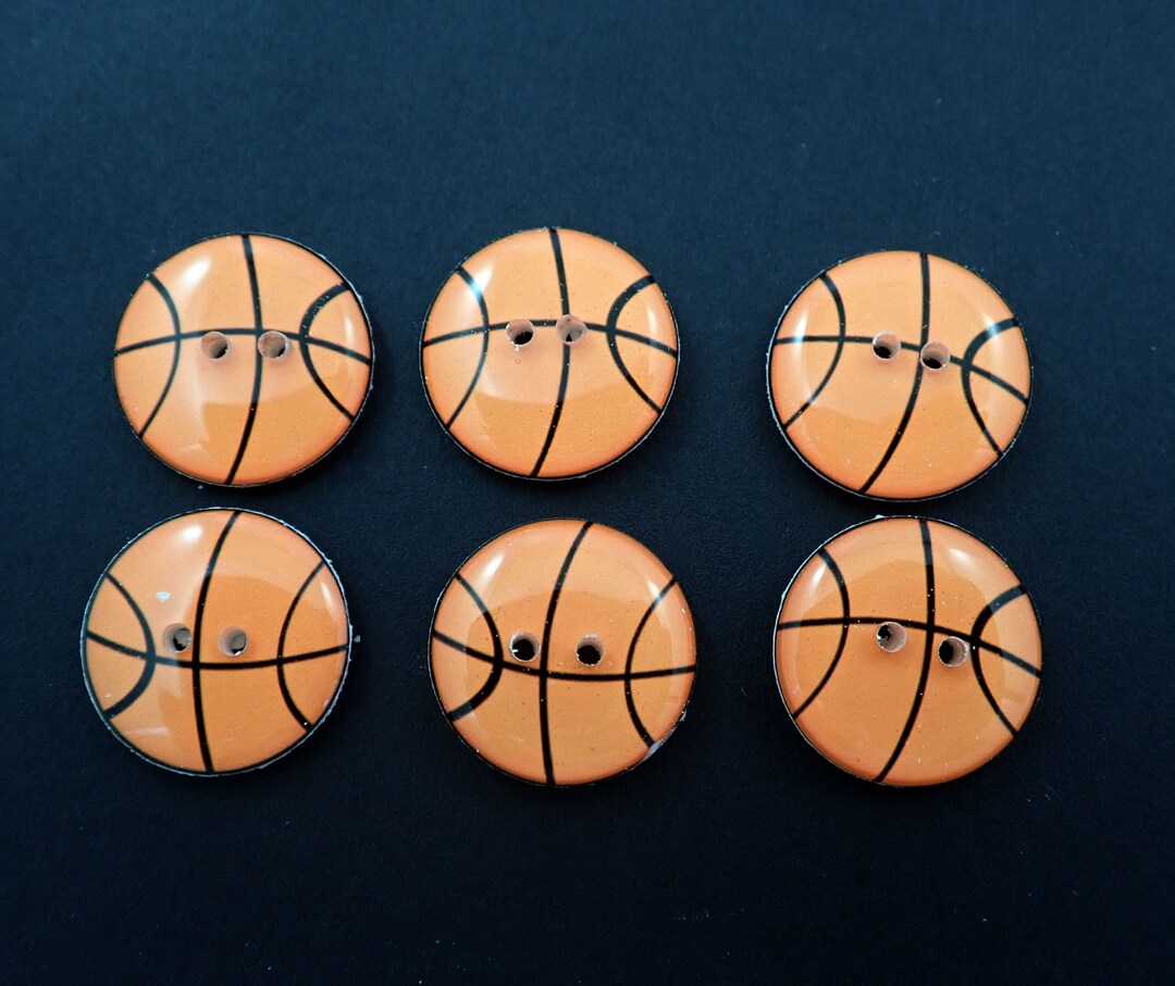 6 Basketball Buttons for Sewing. Choose Your Size. - Etsy