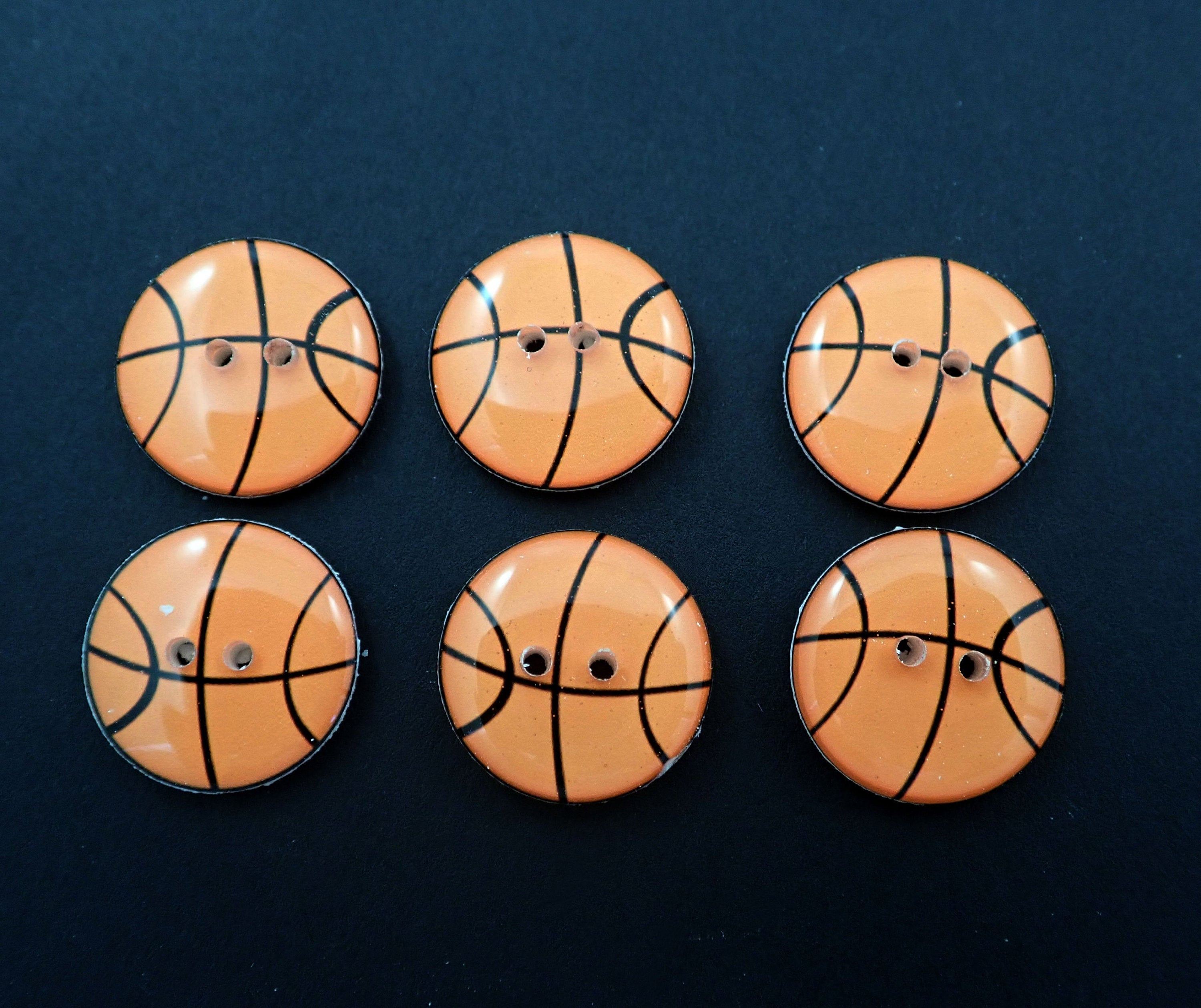 6 Basketball Buttons for Sewing. Choose Your Size. | Etsy
