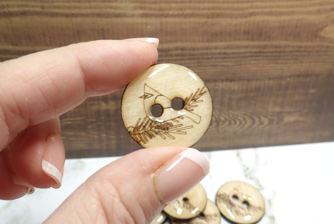 Set of 6 Handmade Wooden Cardinal Sewing Buttons. Assorted - Etsy Canada