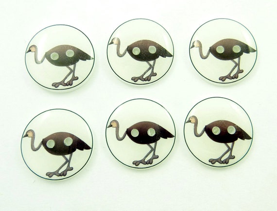 Items similar to Emu Buttons. 6 Handmade Buttons. Emu Sewing Buttons ...