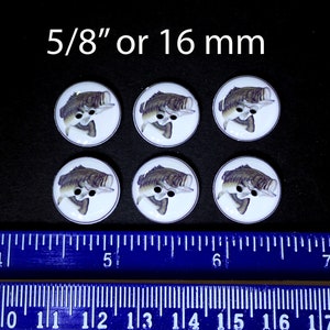 Large Mouth Bass Buttons. Fish Buttons. Realistic Image. Fisherman ...