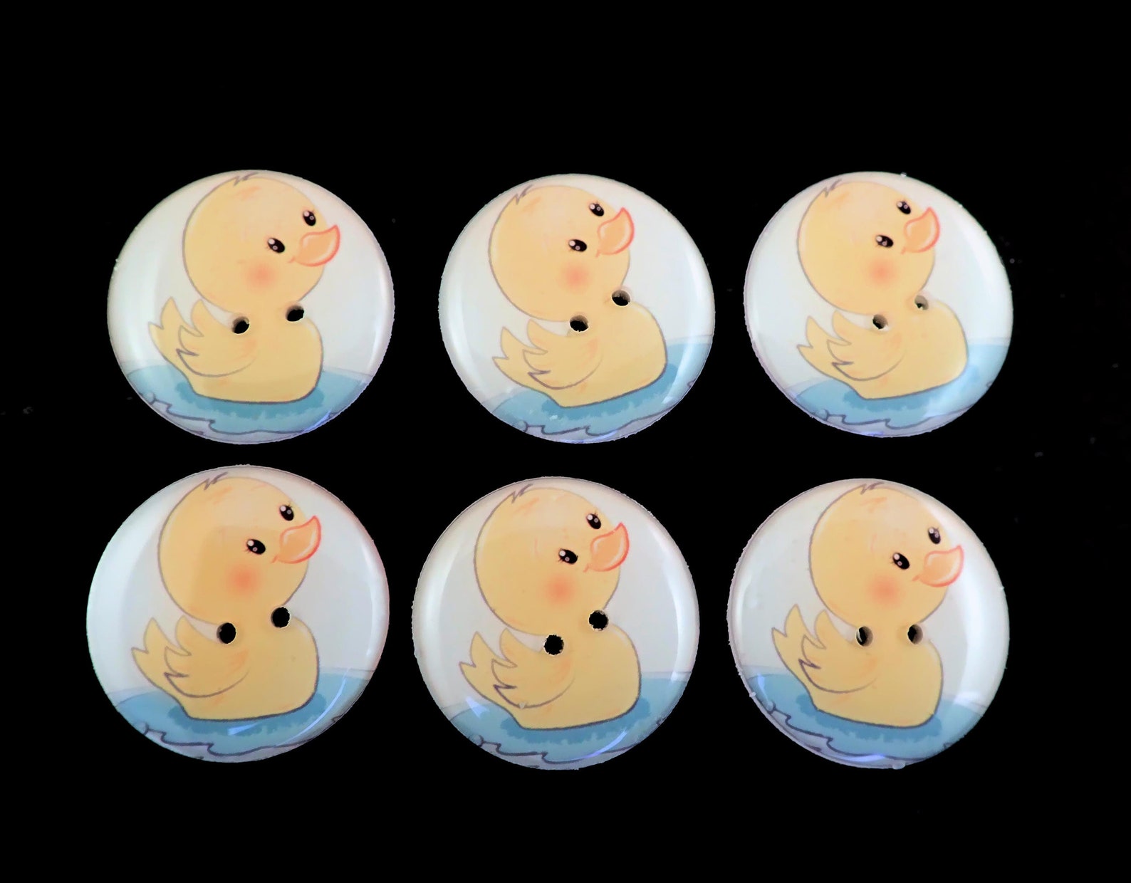 6 Duck Buttons. Lightweight Machine Washable Buttons for - Etsy UK