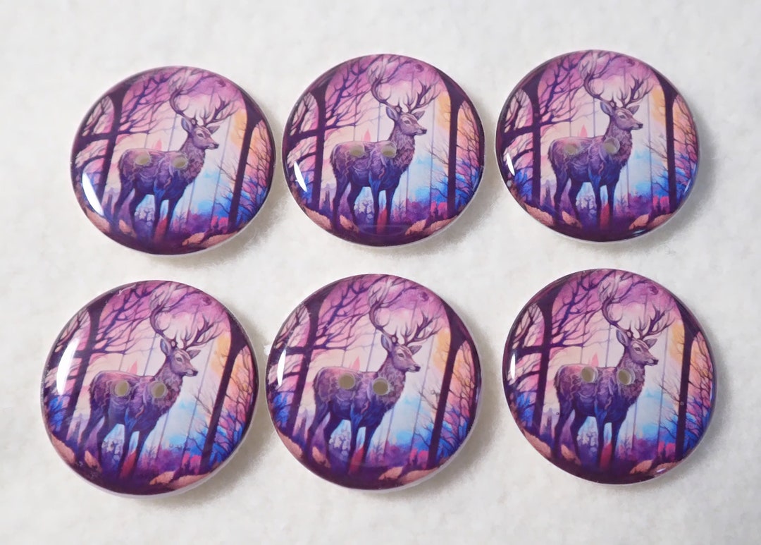 6 Handmade Deer or Buck Buttons. Perfect for Your Sewing or - Etsy