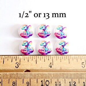 Set of 6 Handmade Multi-coloured Bright Dragon Sewing Buttons. Assorted ...