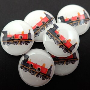 6 Black and Red Train Buttons. Sewing Buttons Handmade by Me. - Etsy Canada