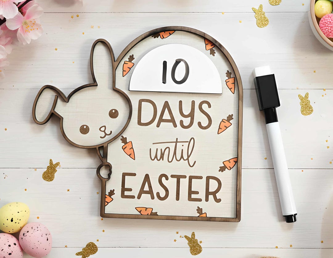 Handmade Countdown to Easter Handmade Easter Sign. - Etsy Canada