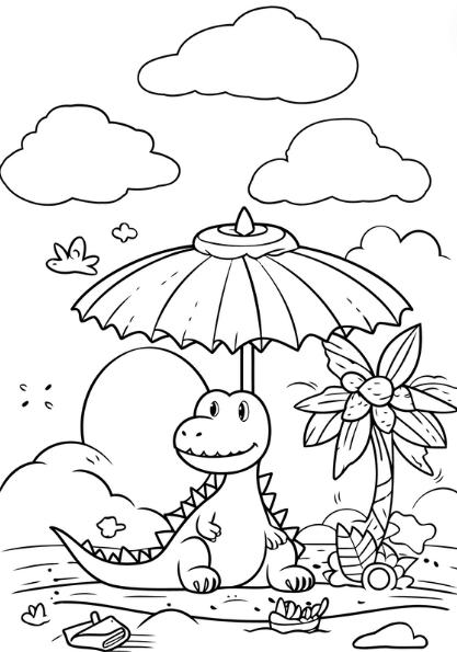 Printable Dinosaur Colouring Pages Set of 4 - Etsy