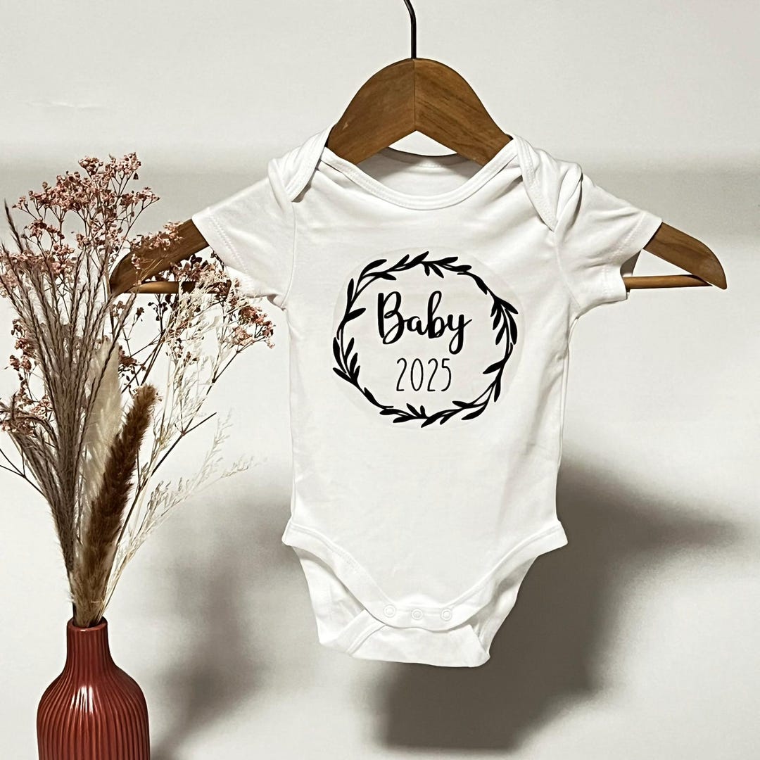 Baby Bodysuit With Saying "baby & Year" | Pregnancy | Individual Baby ...