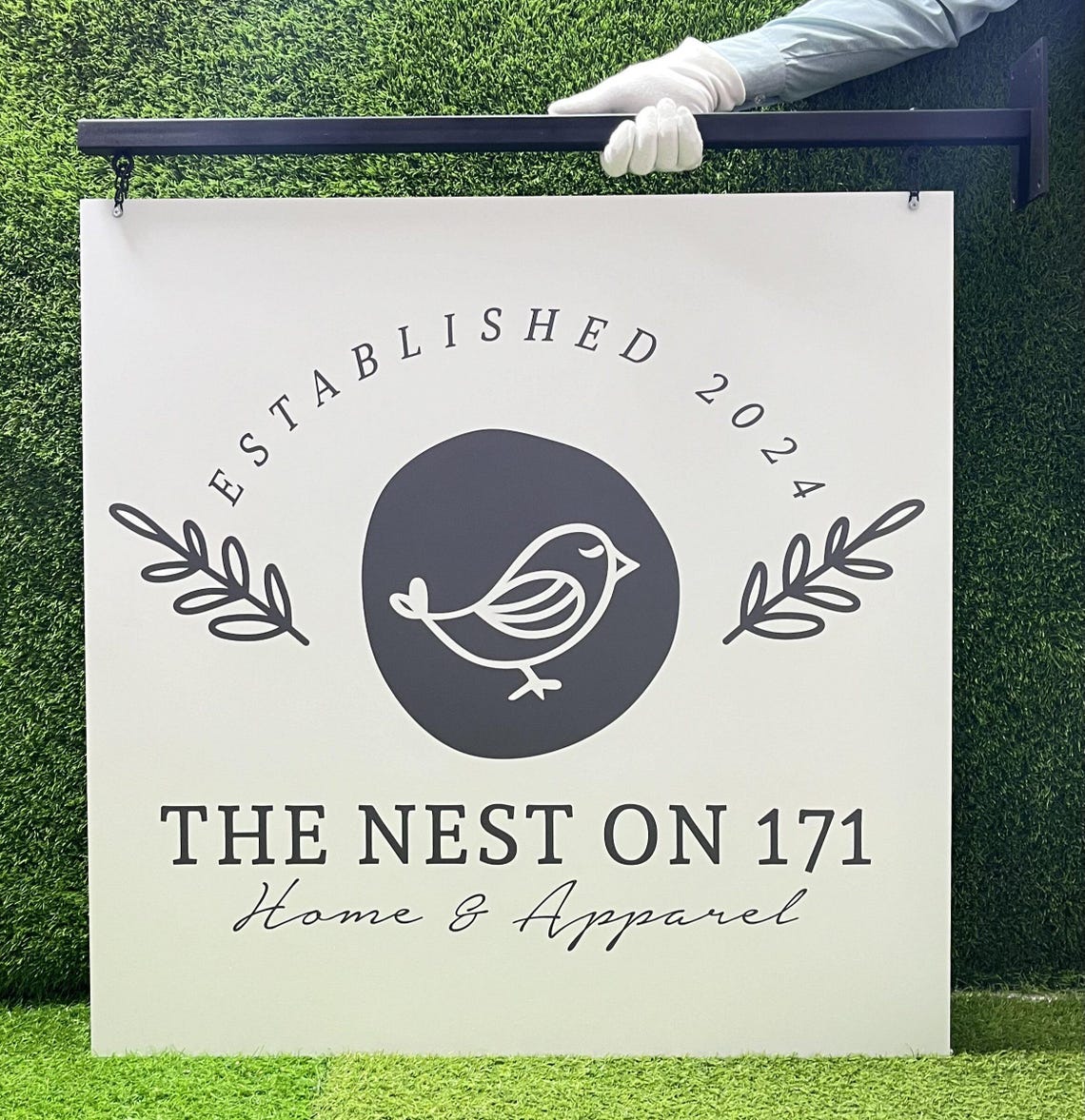 Outdoor Business Sign, Hanging Salon Sign, Double Sided Shop Sign ...