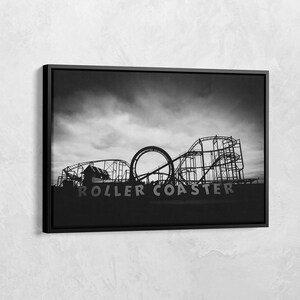 Roller Coaster Poster, Roller Coaster Ride Wall Art, Mural Home Wall ...