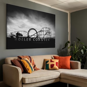 Roller Coaster Poster, Roller Coaster Ride Wall Art, Mural Home Wall ...