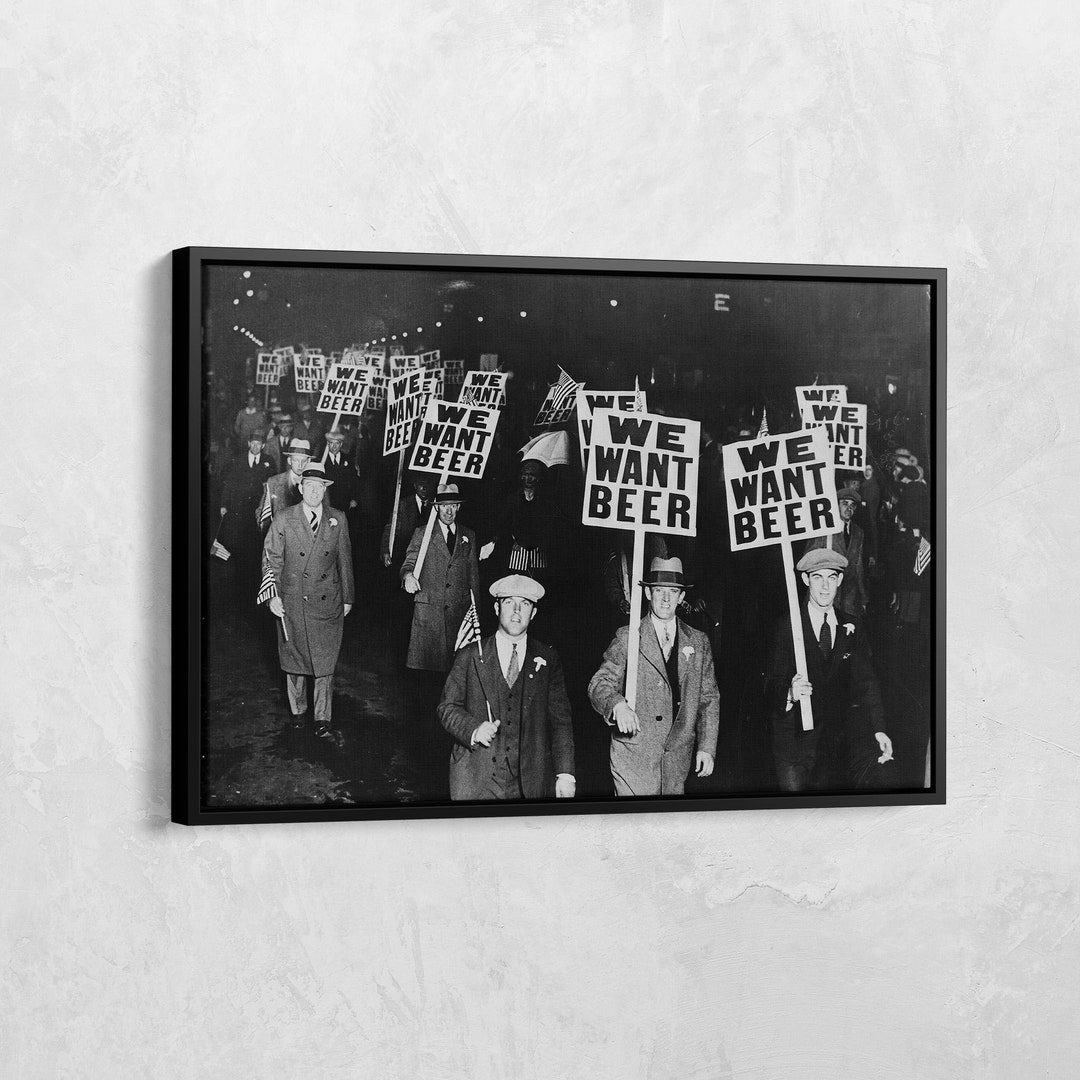 Beer Protest, We Want Beer Canvas, Photo Bar Decor, Forbidden Brewery ...
