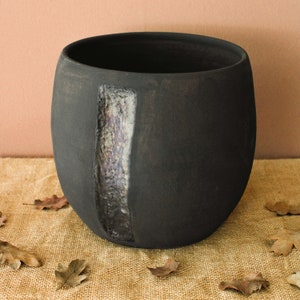Handmade Matte Black Ceramic Pot - Etsy