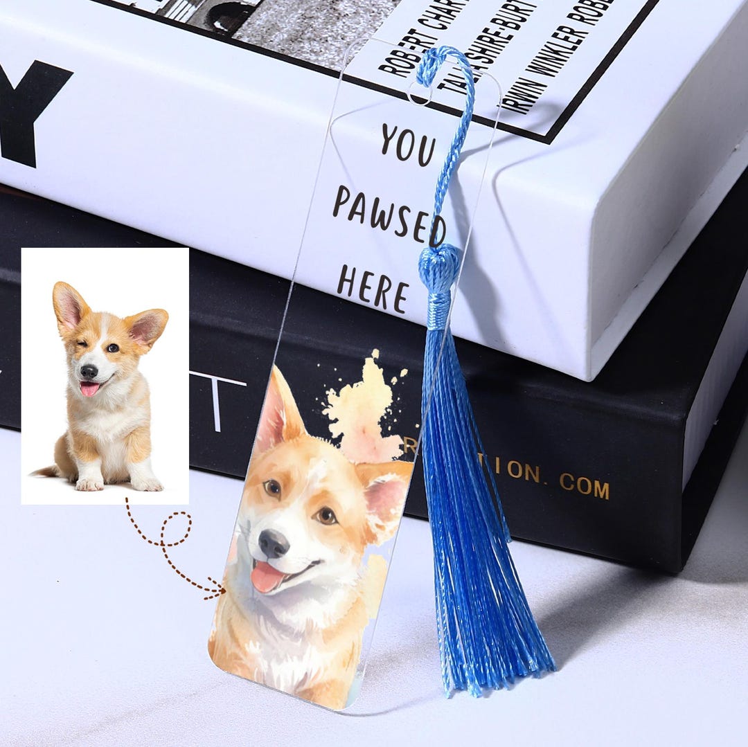 Personalized Dog Bookmark,custom Your Pet Cartoon Bookmark,photo ...