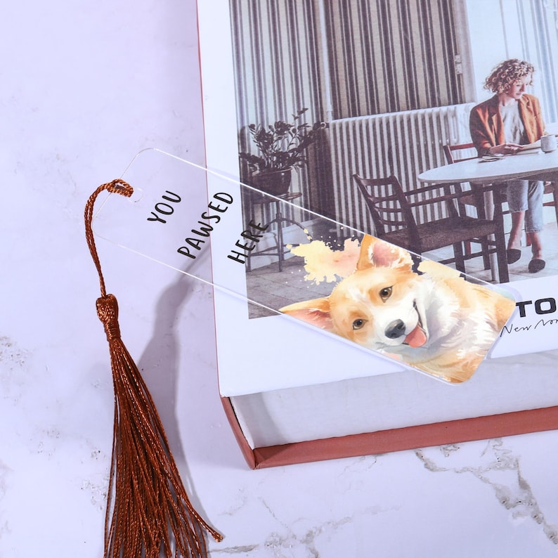 Personalized Dog Bookmark,custom Your Pet Cartoon Bookmark,photo ...