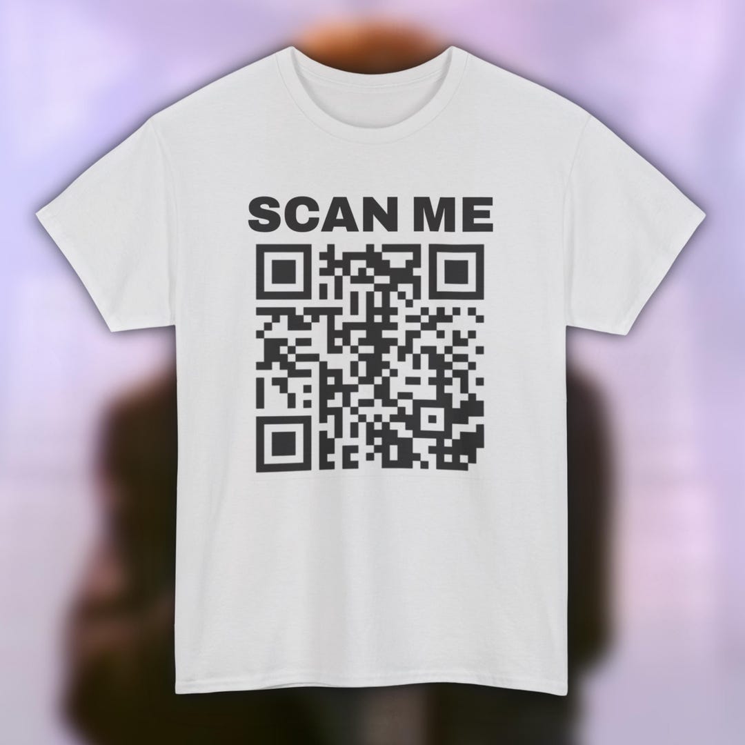 Rick Roll QR Code Meme Shirt, Funny Adult Shirt, Meme Shirts, Funny ...