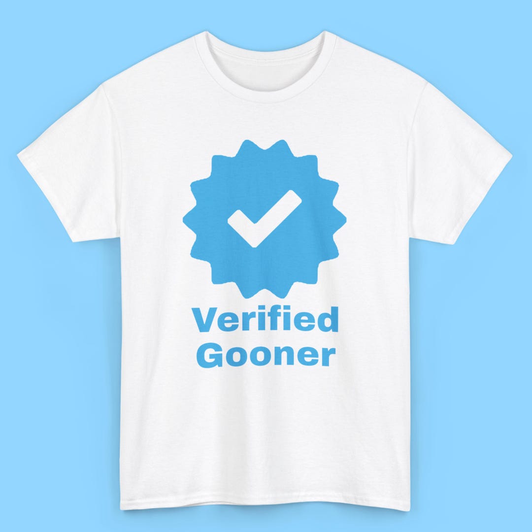 Funny Verified Gooner Unisex Heavy Cotton Tee, Brain Rot, Goofy Ahh ...
