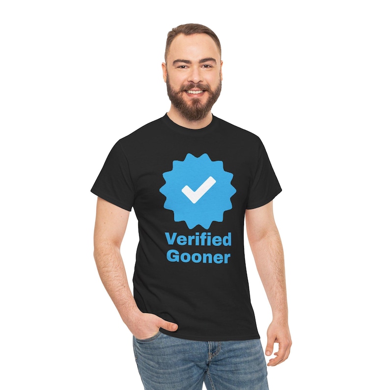 Funny Verified Gooner Unisex Heavy Cotton Tee, Brain Rot, Goofy Ahh ...