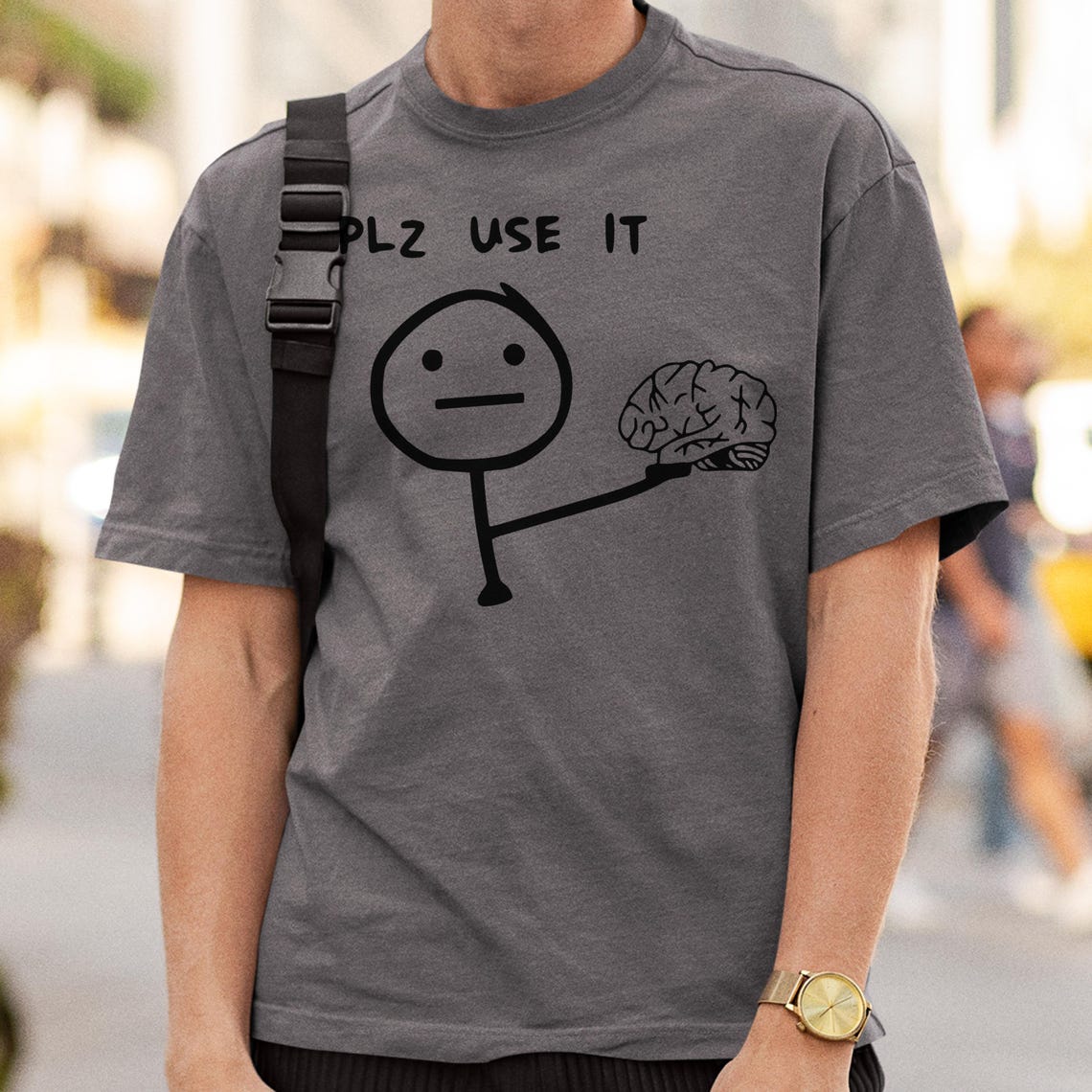 Funny Please Use Your Brain Unisex Heavy Cotton Tee - Humorous Shirt ...
