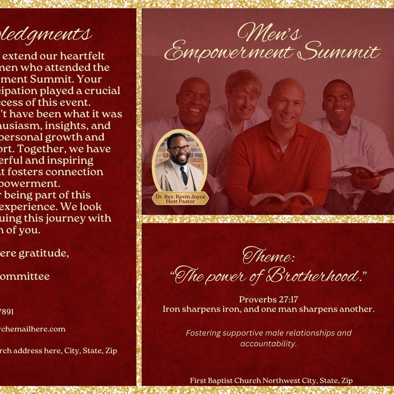 Church Program Template - Etsy