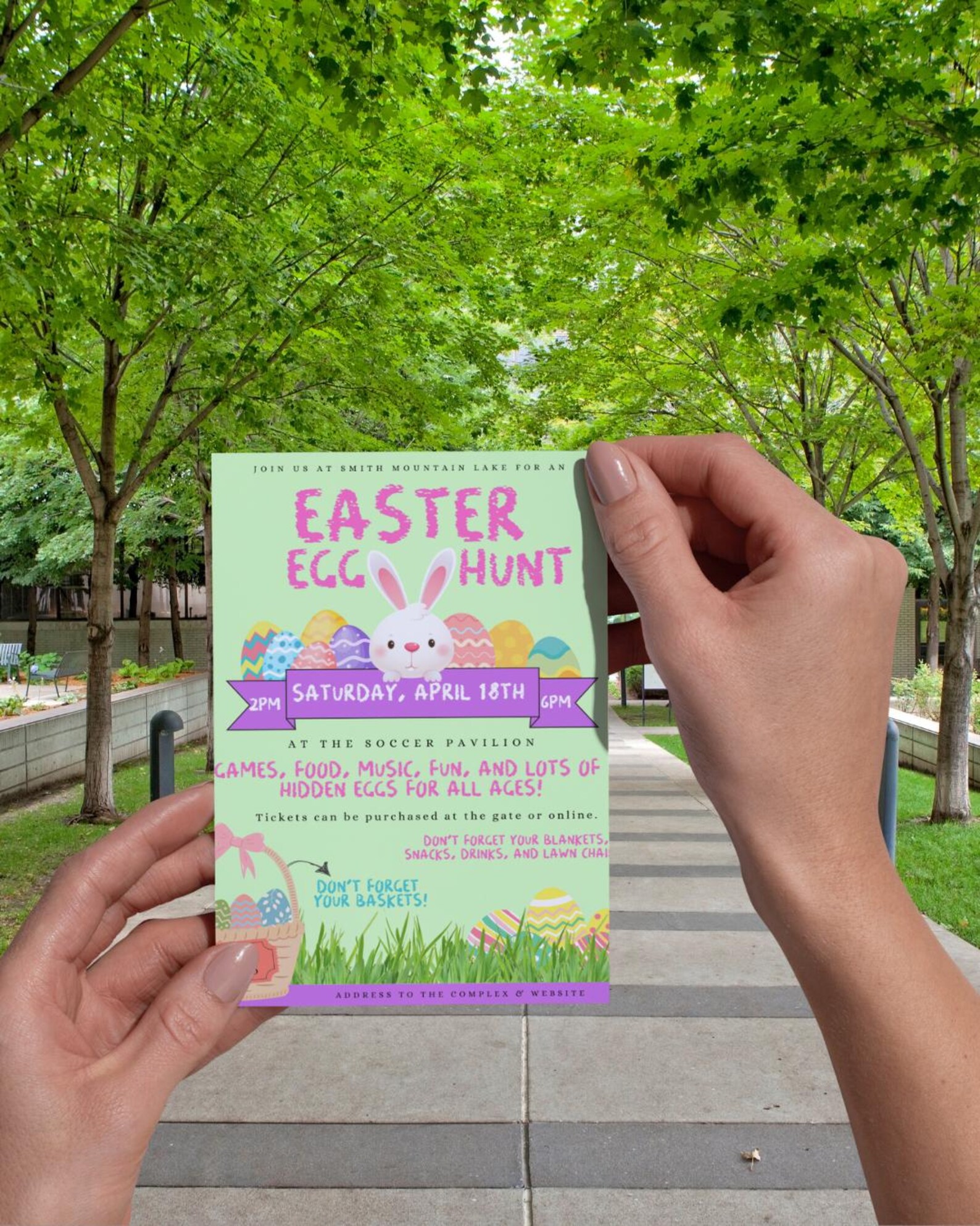 Easter Egg Hunt Flyer, Editable Easter Party Invite, PTA PTO Flyer ...