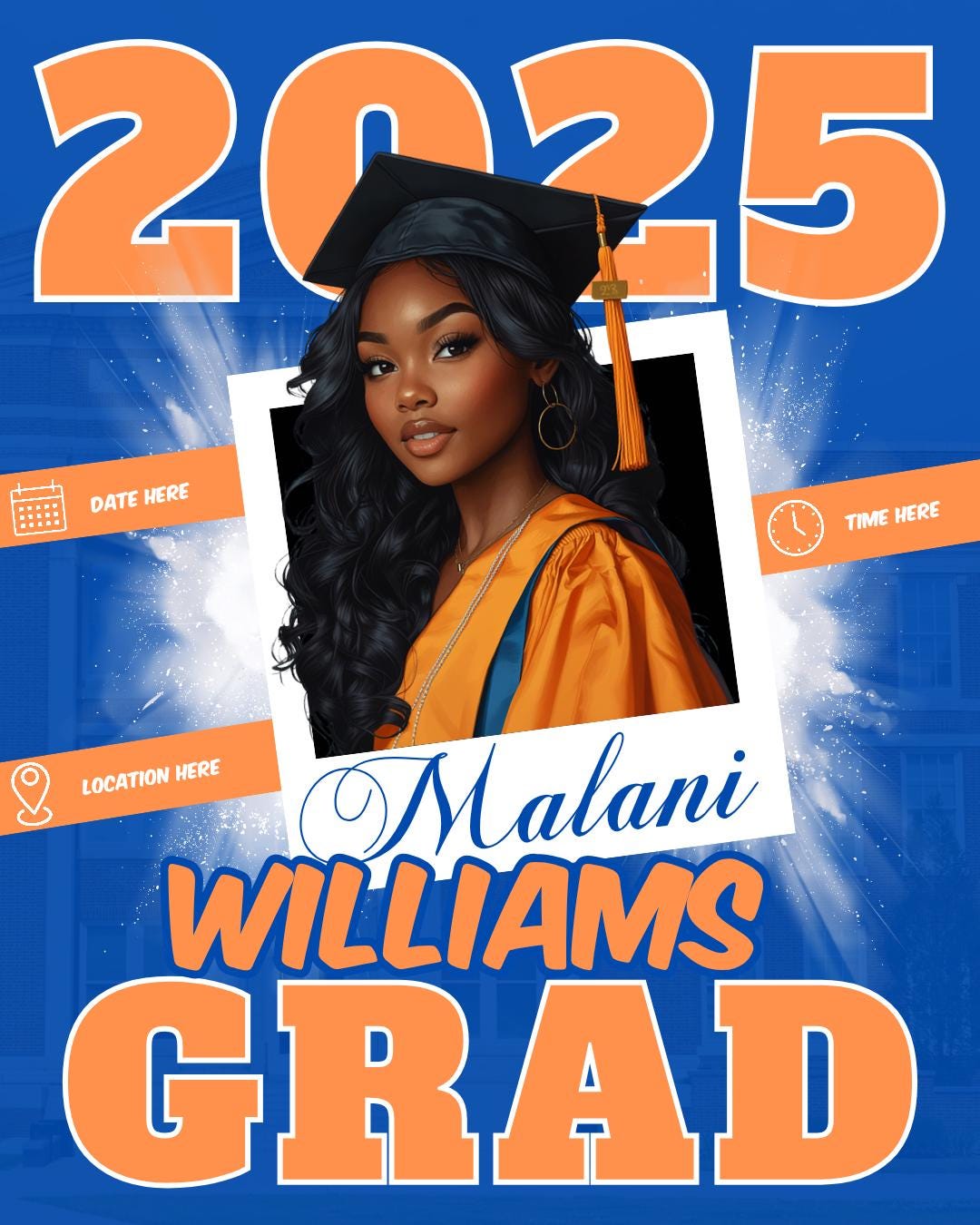 Graduation Party Flyer Template, Class of 2025 (digital Download) - Etsy