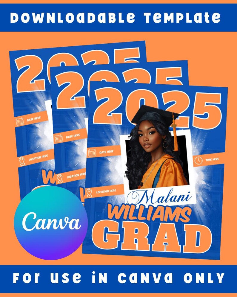 Graduation Flyer, DIY Flyer Template Designs, Grad Announcement Flyer ...