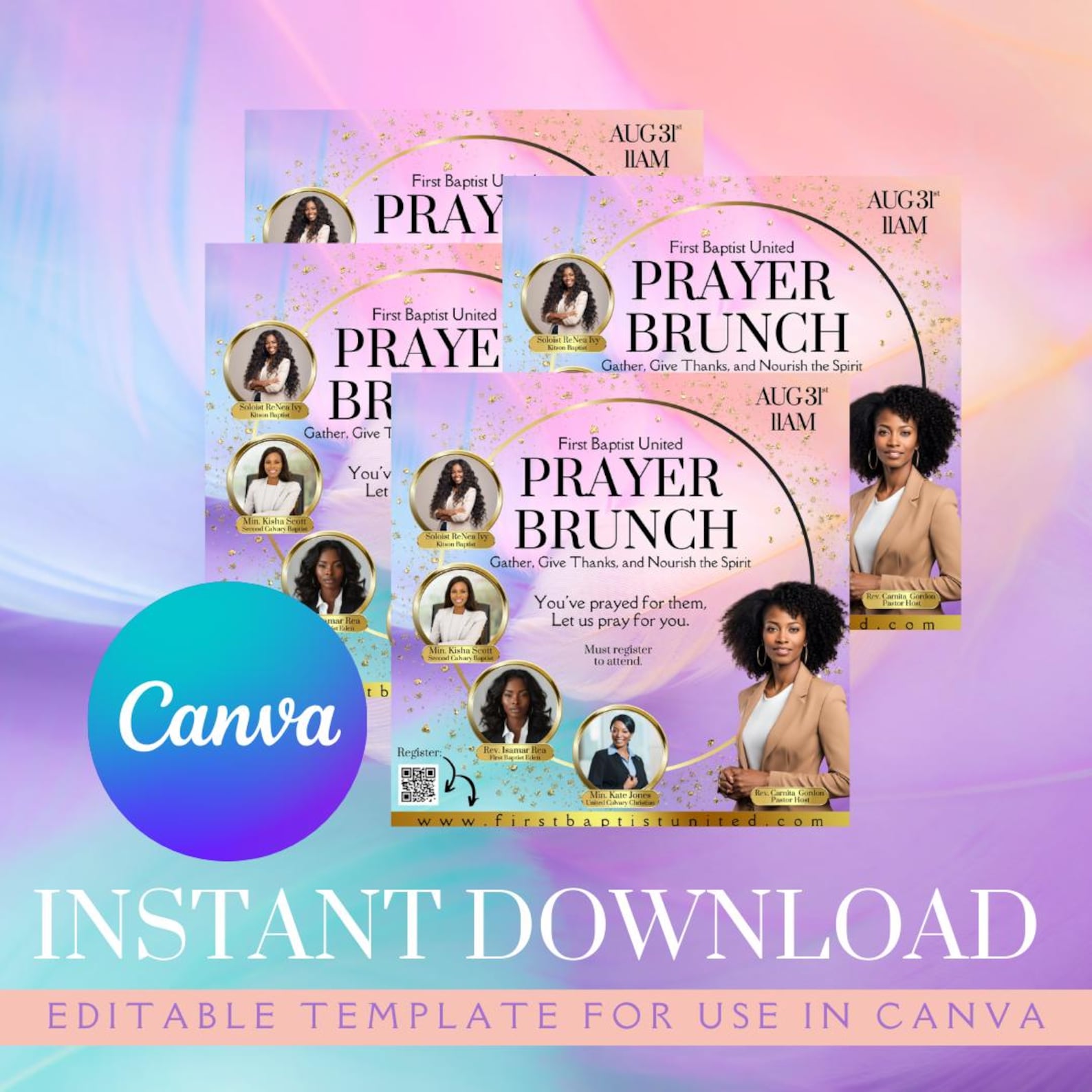 Women's Prayer Brunch Church Flyer. Elevate Your Next Women's Prayer ...