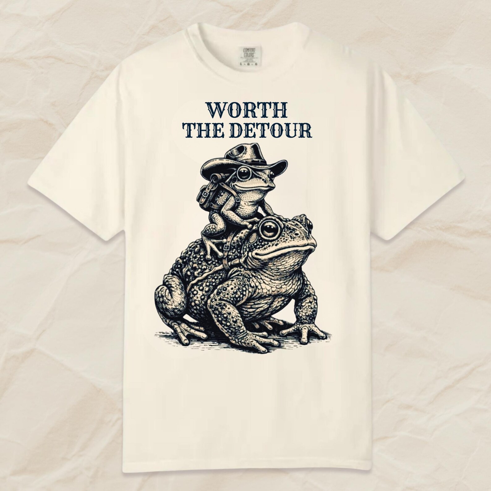 Worth the Detour Frog Shirt, Western Frog Graphic Tee - Etsy