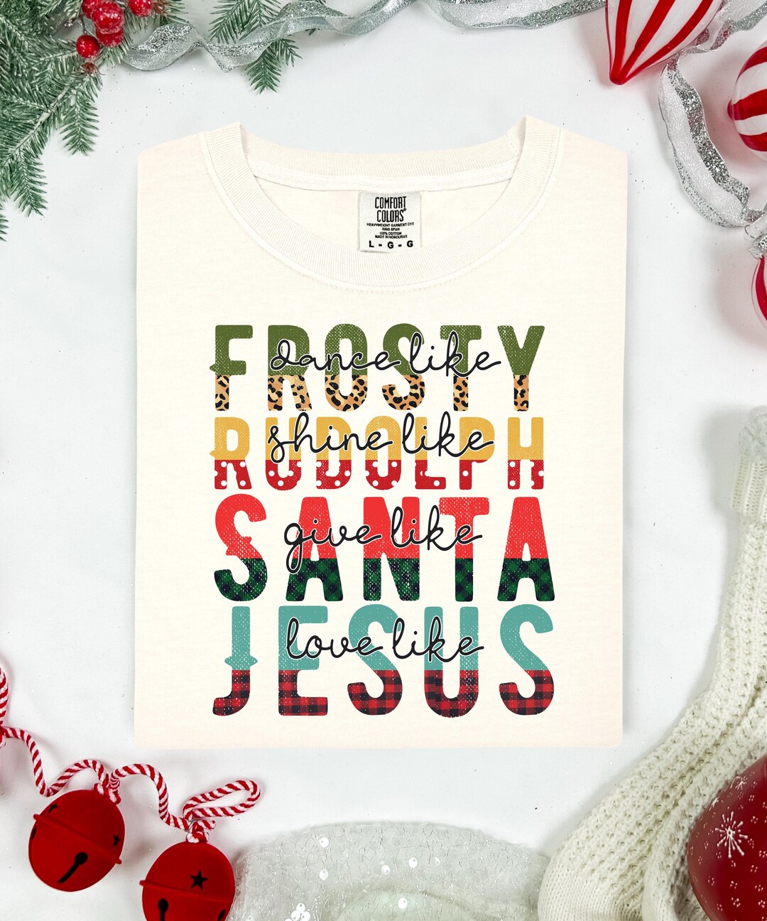 Faith-based Christmas Shirt – Jesus Santa Rudolph Frosty Inspired ...