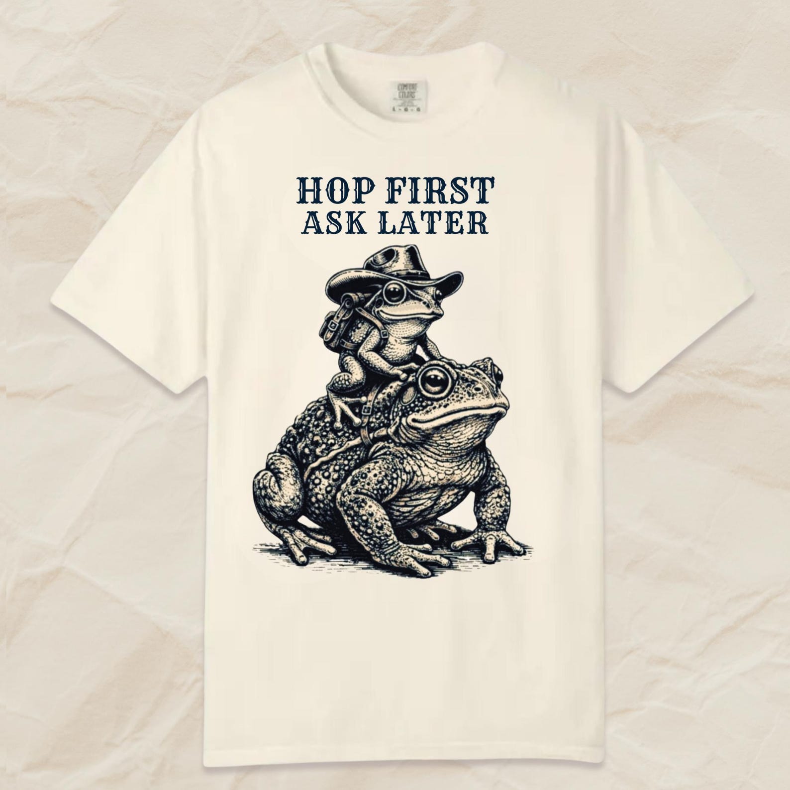 Hop First, Ask Later Frog Shirt, Western Frog Graphic Tee - Etsy