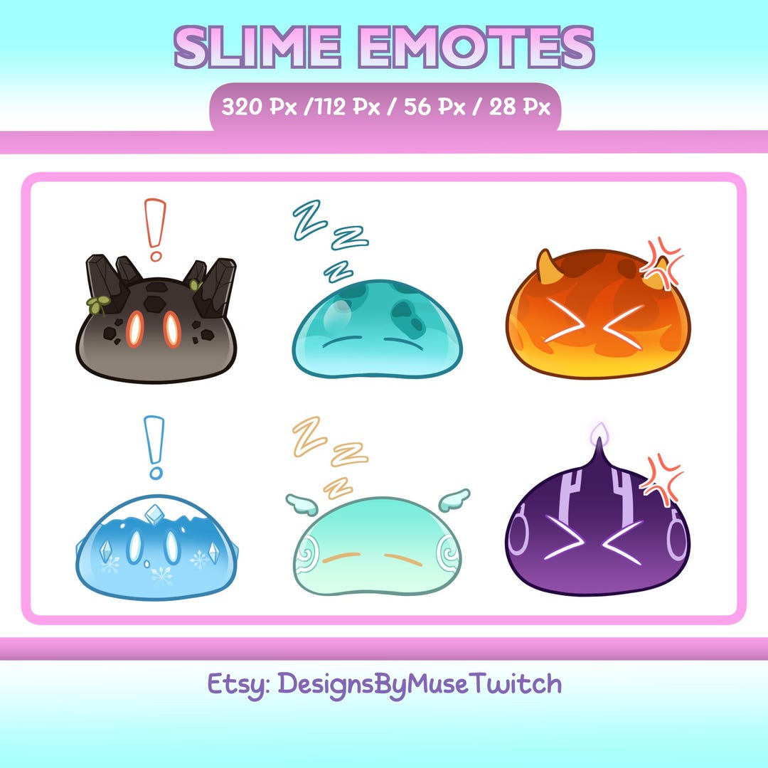 Genshin Impact Slime Emotes for Discord / Twitch / Youtube - Etsy