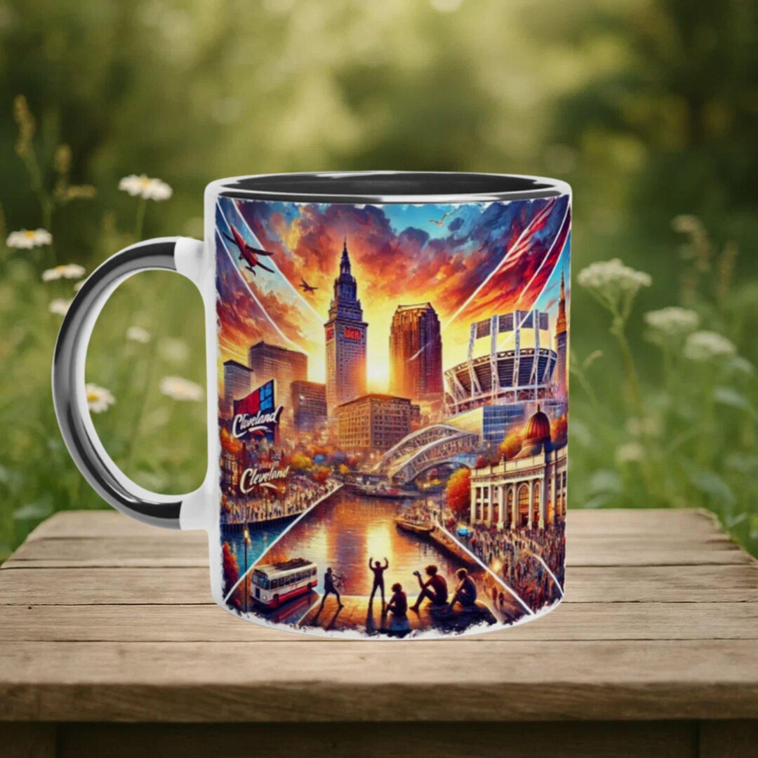 Cleveland Cityscape Coffee Mug: Rock Hall, Terminal Tower - Etsy