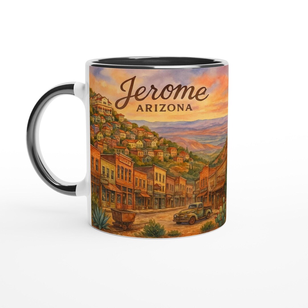 Jerome Arizona Mug – Ghost Town, Red Cliffs & Historic Main Street - Etsy
