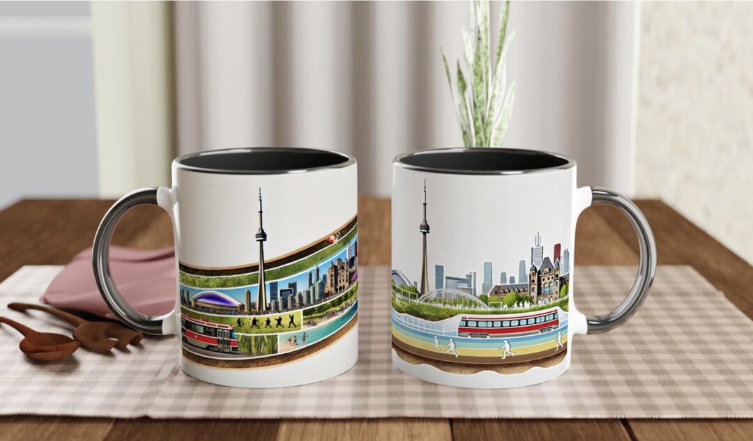 Toronto Landmarks Ceramic Mug: City Skyline Souvenir - Etsy