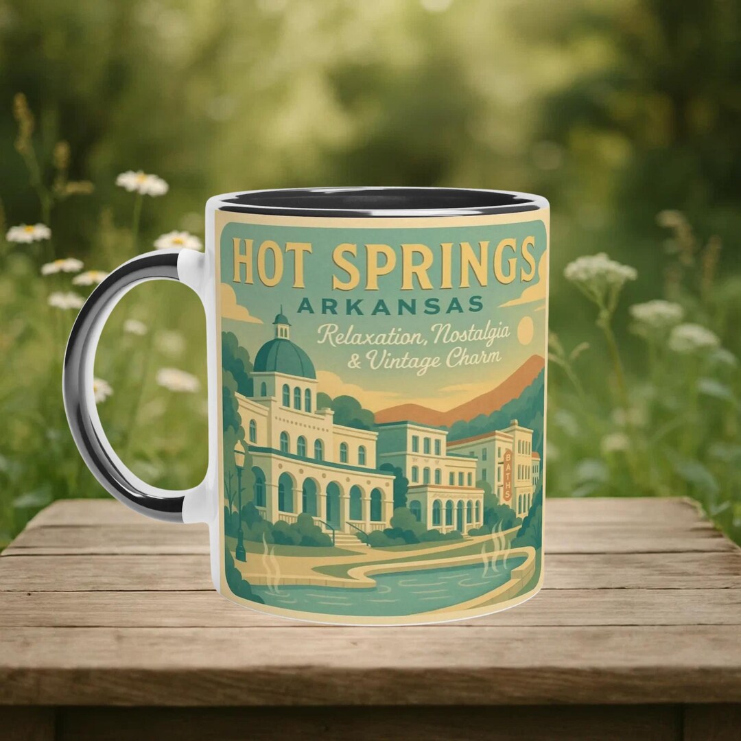 Hot Springs Arkansas Mug, Retro Spa Town, Vintage Travel Souvenir - Etsy