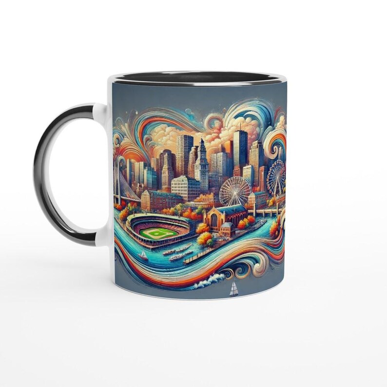 Boston Coffee Mug | Iconic Skyline & Historic Landmarks | Unique ...