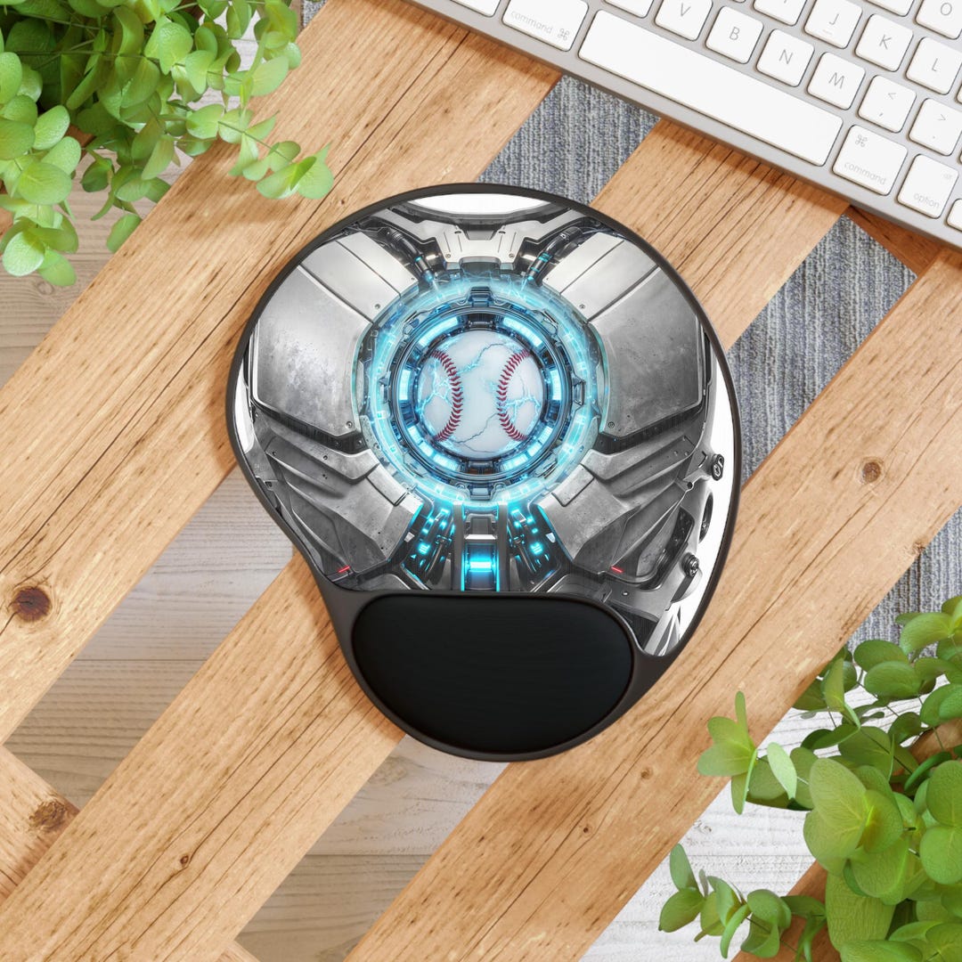 Iron Man Baseball Arc Raider Mouse Pad With Memory Foam Wrist Rest - Etsy