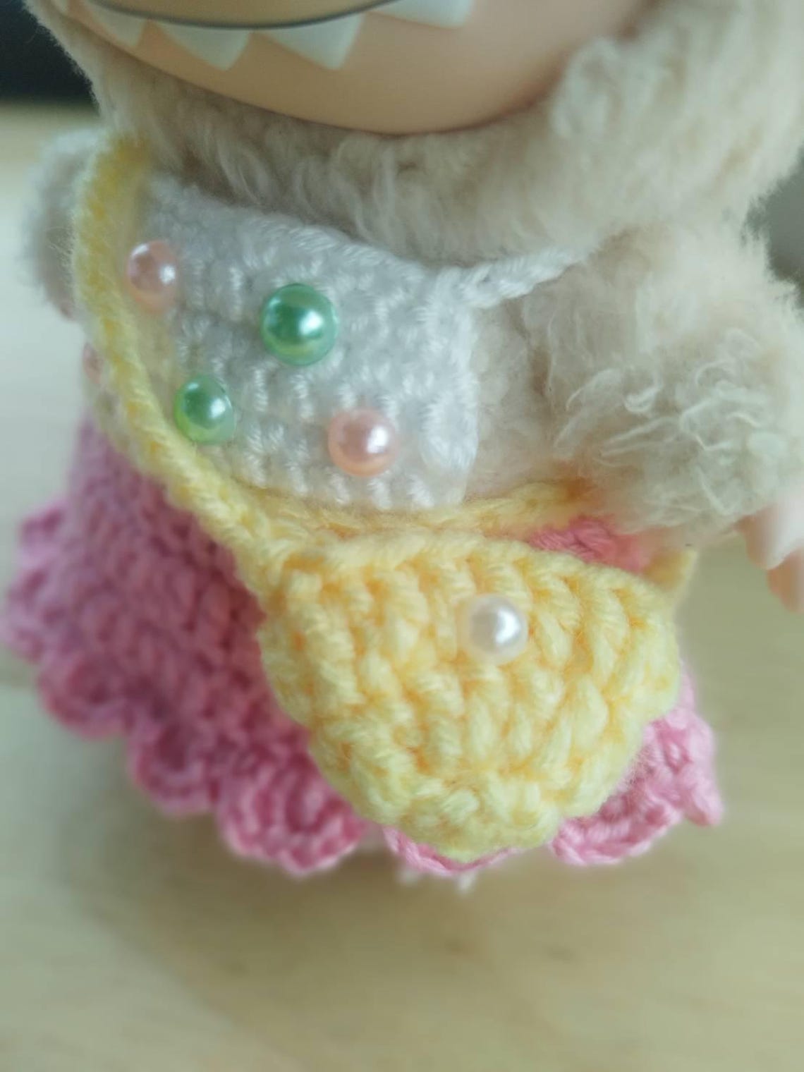 Sweet Pink Cupcake Dress Clothes & Accessories Set for Labubu Macaron ...
