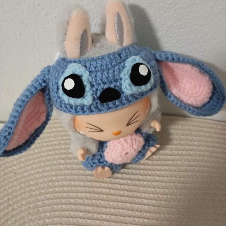 Handcrafted Crochet Stitch Labubu V2 Outfit - Etsy