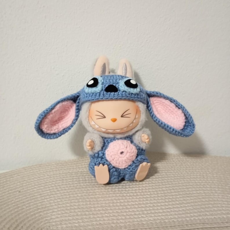 Handcrafted Crochet Stitch Labubu V2 Outfit - Etsy