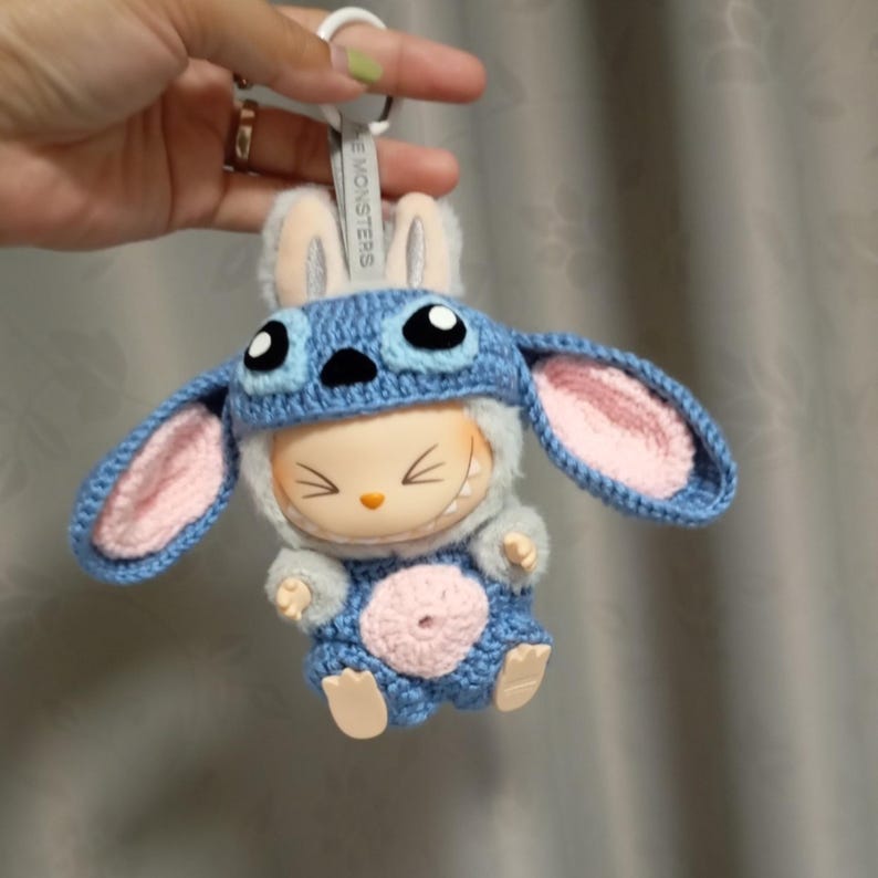 Handcrafted Crochet Stitch Labubu V2 Outfit - Etsy