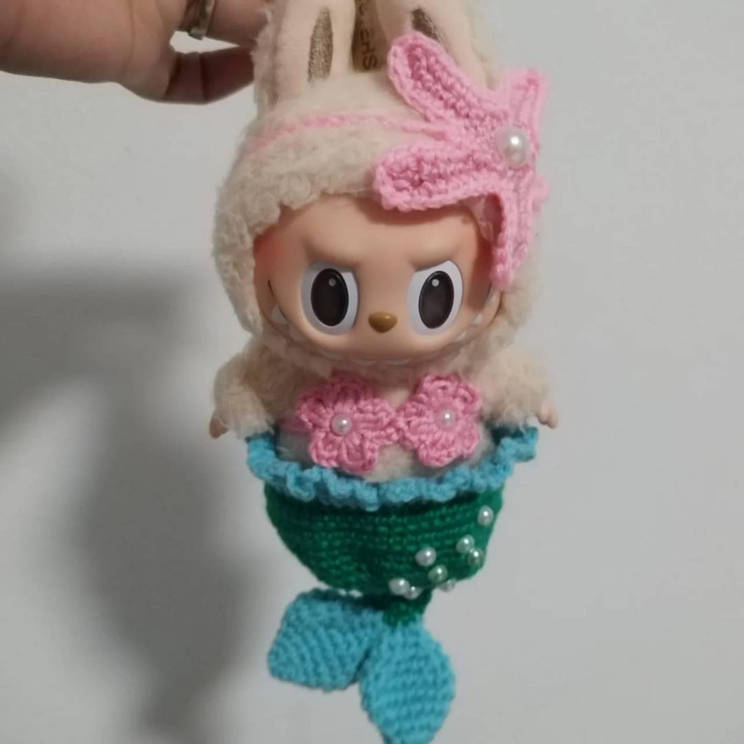 Handcrfted Crochet Sweet Mermaid Outfit Clothes for Labubu Dolls - Etsy