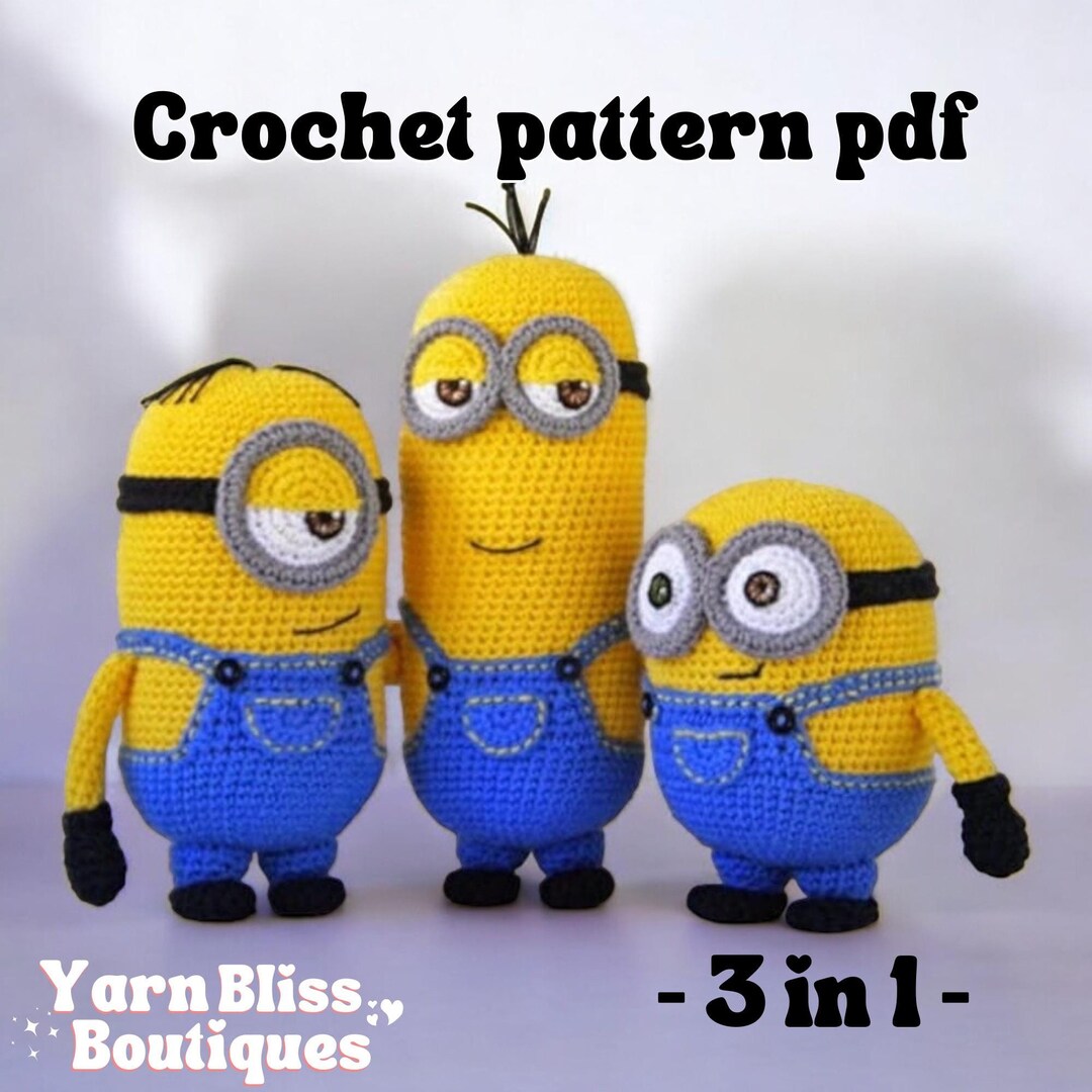 Crochet Patterning Minion Movie Pdf Amigurumi Crochet Patterntoy Bob ...