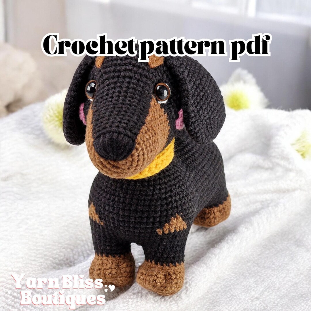 Dog Crochet Pdf Patterning Gifted Animal Lovers Stuffing Amigurumi ...