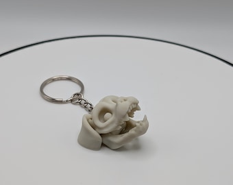 Personalized Spooky Skeleton Dog Stainless Steel Keychain - Custom ...