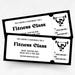 Editable Fitness Class Coupon, Custom Fitness Lesson Ticket Template ...