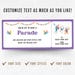 Custom Parade Ticket Template, Editable Parade Coupon, Surprise Parade ...